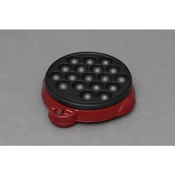 こびりつきにくいフッ素加工で、あつあつ美味しいたこ焼きやが焼けるたこ焼きプレートです。プレートのたこ焼き穴は直径40mm、たこ焼き穴は18穴あります。電源スイッチ（ON／OFF）でワンタッチ操作ができるので、誰でも簡単にご使用いただけます。