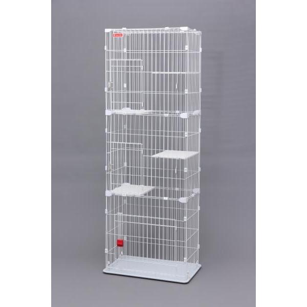 アイリスオーヤマ スリムキャットケージ3段 PSCC-753 ホワイト