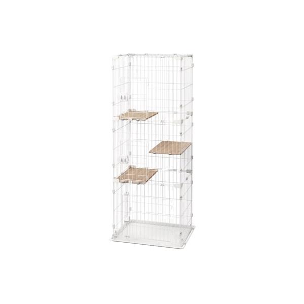 アイリスオーヤマ コンパクトキャットケージ3段 CCC-168 ナチュラル/ダークグレー