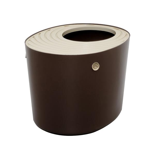 アイリスオーヤマ ラクリーン 上から猫トイレシステムタイプ RUNS-53 ダークブラウン　【 爆買 】