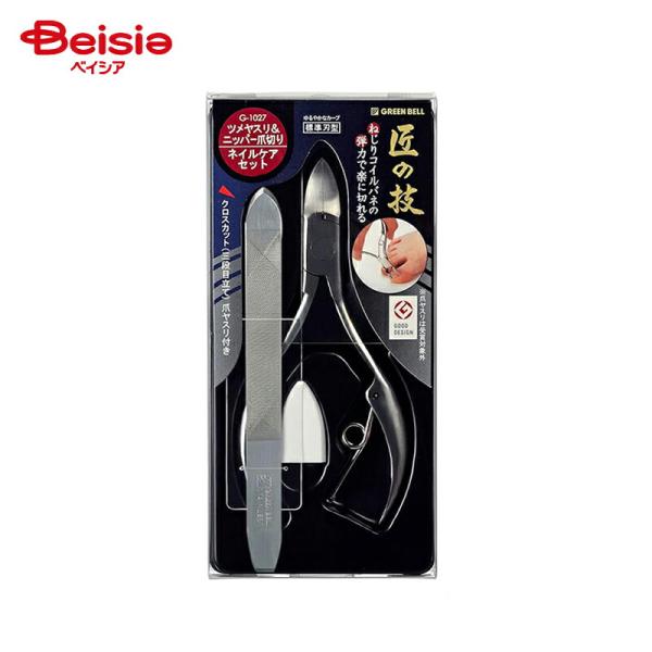 商品仕様・説明メーカー名               グリーンベル特徴               ●ツメヤスリとニッパー爪切りがセットになったネイルケアセットです。●ニッパーは鋭利性と耐久性に優れ、最終仕上げにおいて熟練の職人が一丁ごと調...