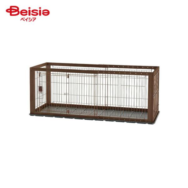 リッチェル  木製スライドペットサークル レギュラー ダークブラウン ペット