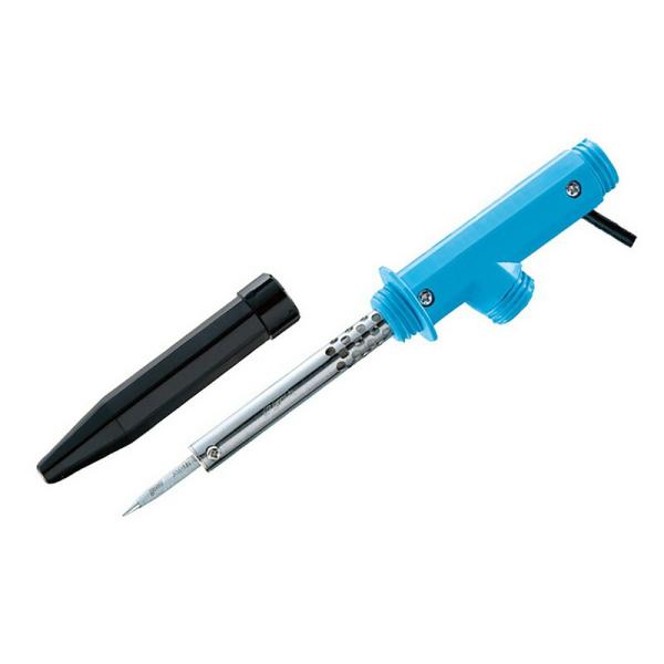 商品情報説明 キャップの取り付け位置でストレート型、ピストル型と2通りの使い方が出来ます。用途 家庭用はんだごて。機能 使用後即収納出来るキャップ付です。こて先は、長寿命でレッドチップ採用を採用しています。RoHS対応品です。仕様 ●レッド...