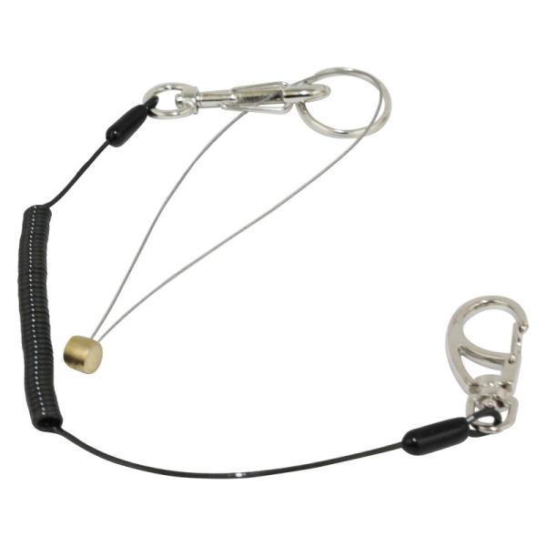 商品情報説明 耐久性、伸縮性抜群の落下防止、紛失防止用安全コードです。ステンレスワイヤーとウレタンコードを一体成型で丈夫です。用途 工具などの落下防止、紛失防止。機能 最大使用荷重0.5kgまでの重量に使用可能です。最大伸長1050mm、自...