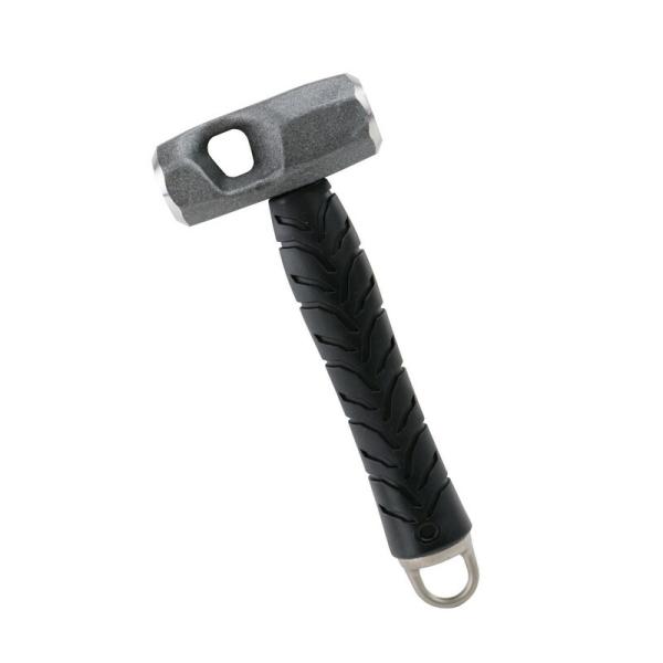 商品情報説明 腰回りのカラビナに直接脱着ができる携帯に便利な特殊形状のハンマーです。用途 足場工事等。機能 柄尻には、セフティコードを取り付けられるシャックル付きで、安全作業をサポートします。通常サイズより短いグリップ長になっていますので、...