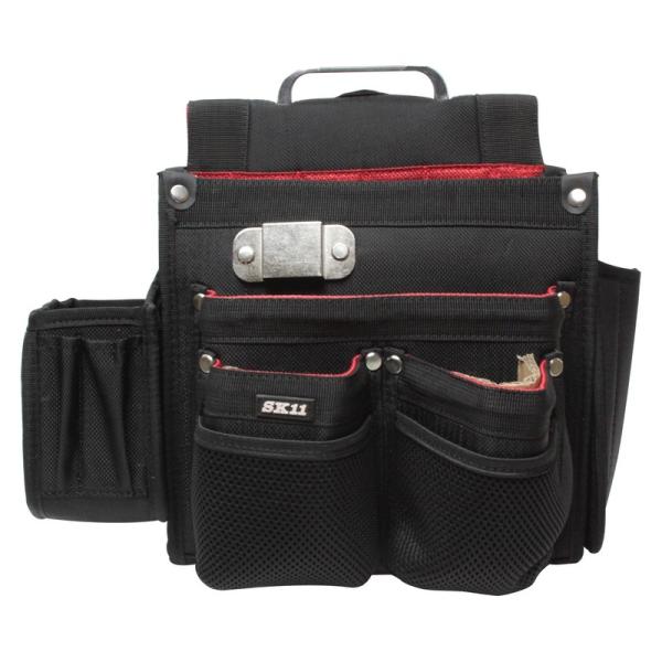 商品情報説明 高強度ナイロン素材を使用した、大工さんの必需品、スミツボ、コンベ、ノミがさせるホルダーがついた釘袋です。用途 釘、ビスなどのパーツの収納やノミ、スミツボなどの道具の収納。機能 スミツボなどが収納できるサイドケースです。安心・安...