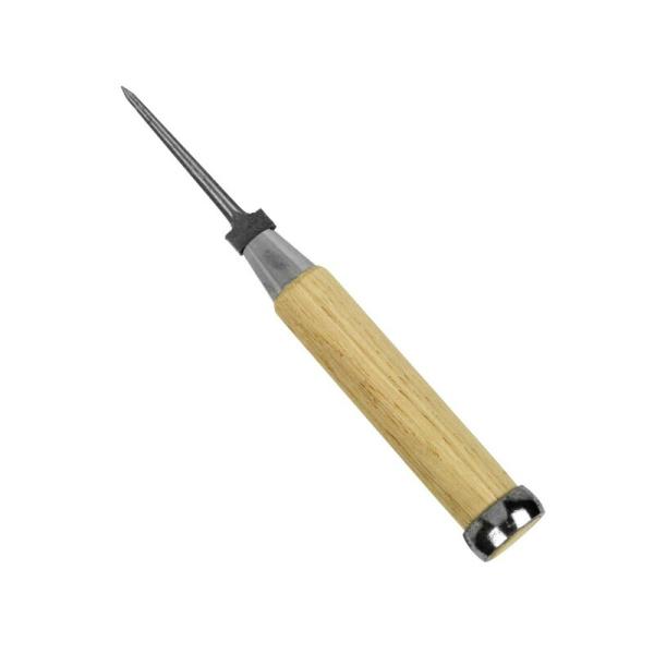 商品情報説明 線引きに最適です。用途 ケガキ作業等。機能 ケガキ作業・紙・ビニールへの穴あけに使えます。玄能で叩ける木柄です。仕様 ●1本入り。材質等 ●針：炭素工具鋼。●柄：木。付属品・部品など注意・ご案内 表示用途以外には使用しないで下...