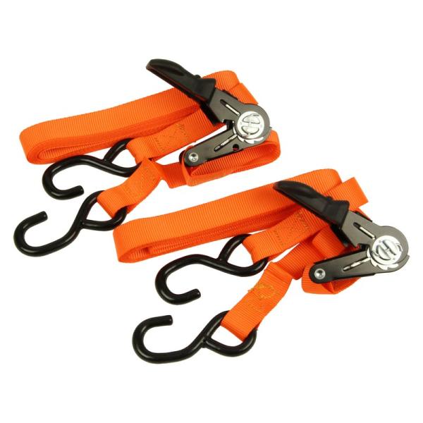 商品情報説明 ラチェットバックル式でしっかりと確実な荷締作業ができます。用途 荷物運搬時、荷崩れ防止・転倒防止の結束・固定。機能 ハンドル操作時に手の当たりが優しいラバー素材付きハンドルを採用しています。仕様 ●ベルト幅：25mm。●全長：...