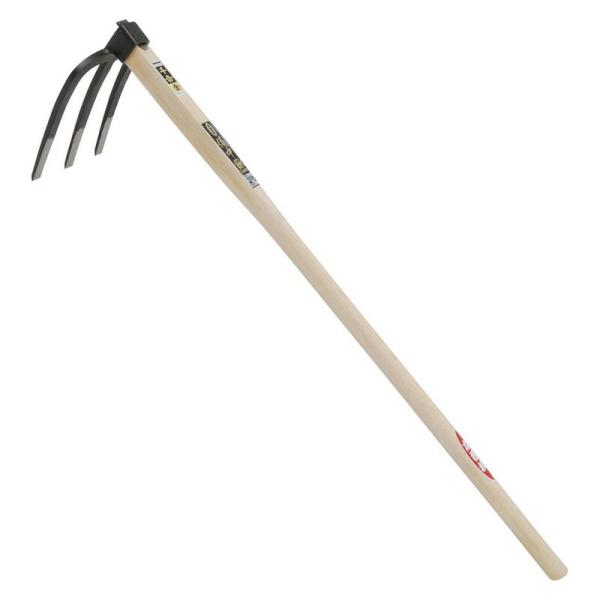 商品情報説明 クワを使えば土づくりも楽に行えます。用途 鍬。機能 土づくり作業用です。田畑の耕起、砕土、穴掘りに便利です。仕様 ●3本爪。材質等 ●頭部：刃物鋼。●柄部：樫。付属品・部品など注意・ご案内 本来の用途以外には使用しないで下さい...