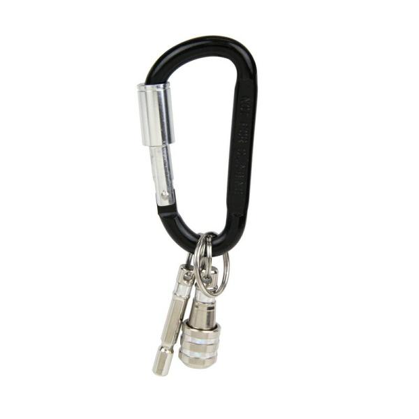 商品情報説明 先端工具およびキー等をまとめてホールドできるセットです。用途 先端工具、キー等の落下防止。機能 ネジ式ロック付カラビナ小を採用しているので、不意の脱落防止はもちろん、取付ける場所も選びません。スライド脱着で取替が簡単です。仕様...