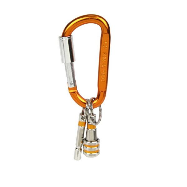 商品情報説明 先端工具およびキー等をまとめてホールドできるセットです。用途 先端工具、キー等の落下防止。機能 ネジ式ロック付カラビナ小を採用しているので、不意の脱落防止はもちろん、取付ける場所も選びません。スライド脱着で取替が簡単です。仕様...