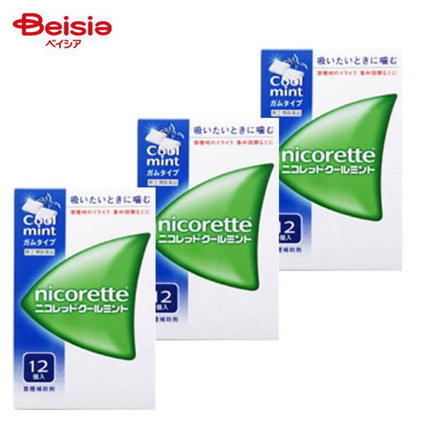 【指定第2類医薬品】ニコレットクールミント 12個 3個