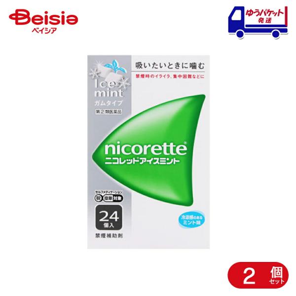 【指定第2類医薬品】ニコレットアイスミント 24個 2個