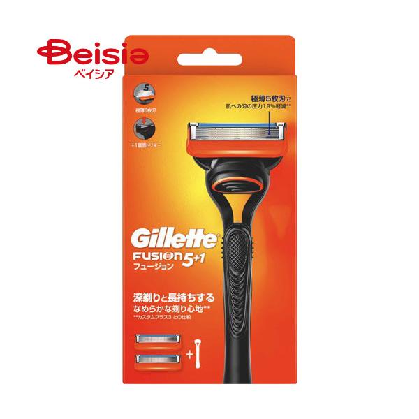 P&amp;Gジャパン ジレット フュージョン マニュアルホルダーカミソリ 替刃付 2個