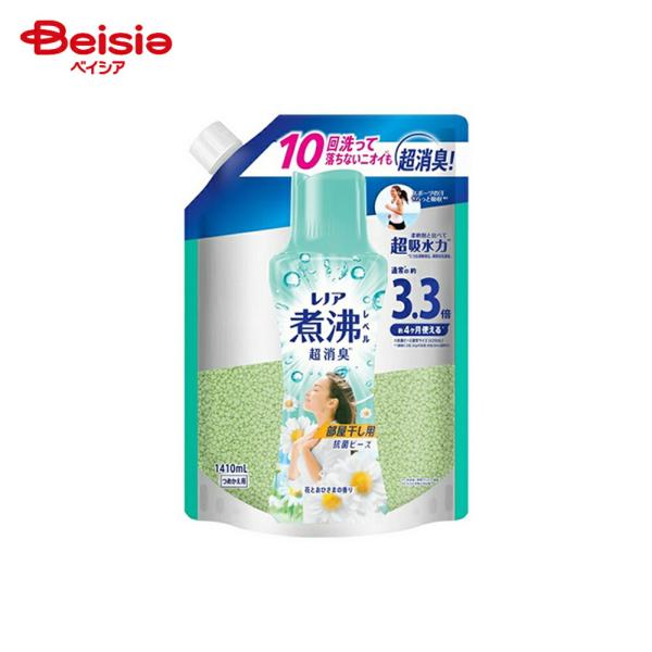 P&amp;G レノア煮沸レベル消臭抗菌ビーズ部屋干し 花とおひさまの香りつめかえ用超特大 1410ml