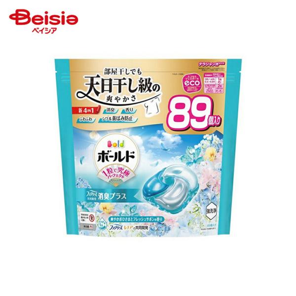 P&amp;G ボールドジェルボール4D爽やかフレッシュフラワーサボンの香りつめかえテラジャンボサイズ 89個