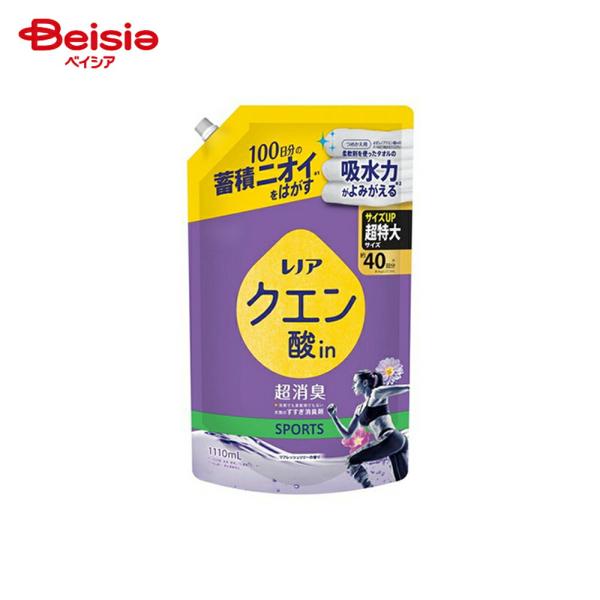 P&amp;G レノアクエン酸in超消臭SPORTSリフレッシュリリーの香りつめかえ用超特大サイズ 1110ml