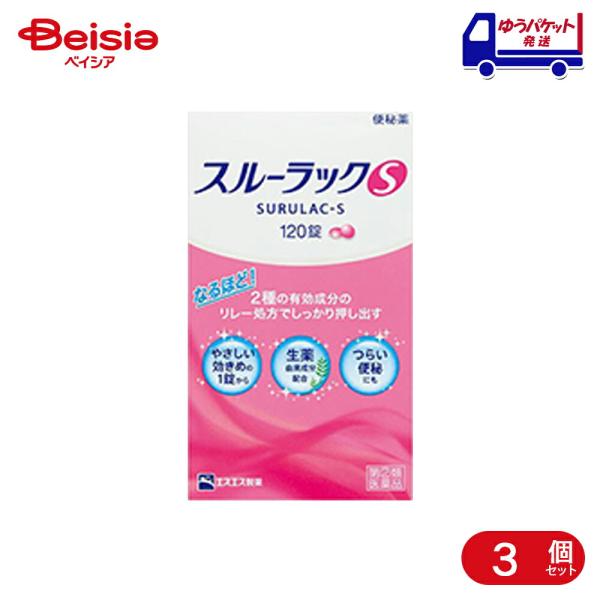 爆買 【指定第2類医薬品】スルーラックS 120錠 3個