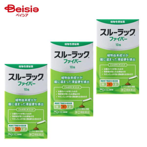 【指定第2類医薬品】スルーラックファイバー 10包 3個