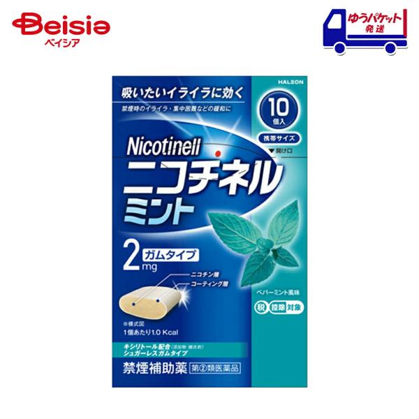 【指定第2類医薬品】ニコチネル ミント 10個