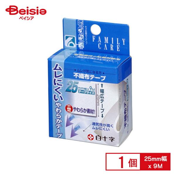商品仕様・説明メーカー名               白十字特徴               薄くて肌によくなじむ『やわらか素材』。透湿性にすぐれ、貼付部のムレを軽減します。やわらかいので、肌の動きに柔軟に対応します。幅広タイプ（２５ｍｍ）...