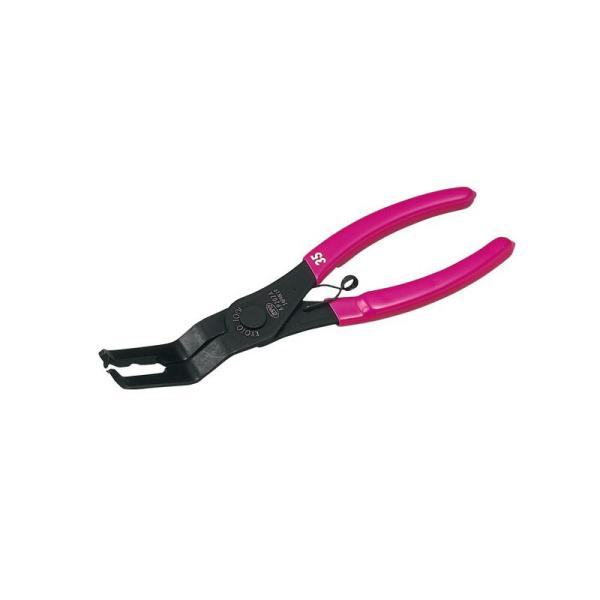 商品情報説明 ロックピンタイプのクリップ取外し作業が容易に出来ます。用途 自動車の内張りに使用されているロックピンを引抜く為のプライヤ。機能 自動車のフロント・リアバンパー、フロントフェンダーライナー等に使用されているロックピンに使用出来ま...