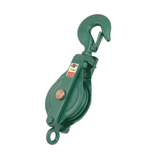 商品情報説明 強力・堅牢な滑車です。用途 荷の揚げ降ろし。機能 本体枠が開きますのでワイヤー等を途中から入れる事が出来ます。仕様 ●使用荷重：500kg。●自重：1.7kg。●車径：75mm。●溝幅：10mm。材質等 ●本体：スチール。付属...