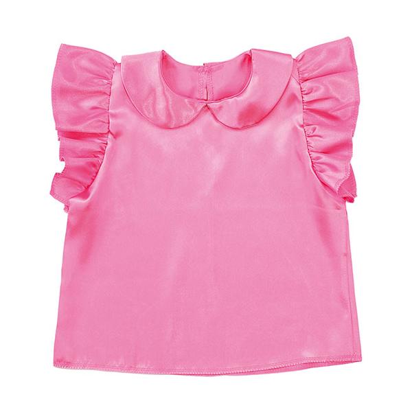 丸襟と背面ボタンがついたフリフリシャツ!