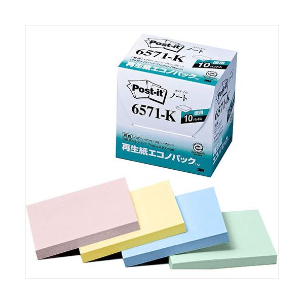 ポストイット再生紙エコノパック ノート