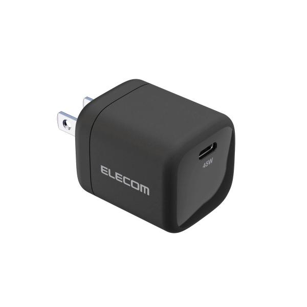メーカー：エレコムJAN：4549550252041型番：ACDC-PD2245BK■商品説明■●USB Type-Cポートを1ポート搭載し、GaN(窒化ガリウム)を採用した小型で軽量、かつ高出力なUSB AC充電器です。●USB Powe...