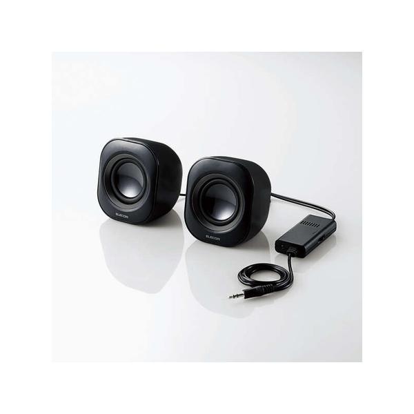 メーカー：エレコムJAN：4549550317405型番：MS-P08A2BK■商品説明■●AC電源からの給電とφ3.5ミニプラグからの音声入力により、実用最大出力6.0Wのステレオサウンドを手軽に楽しめます。●AC電源に接続するACアダプ...
