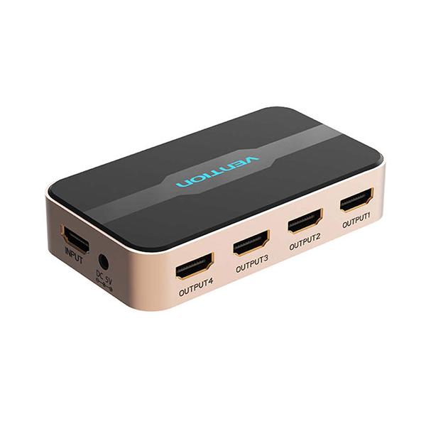 1 In 4 Out HDMI Splitter Black