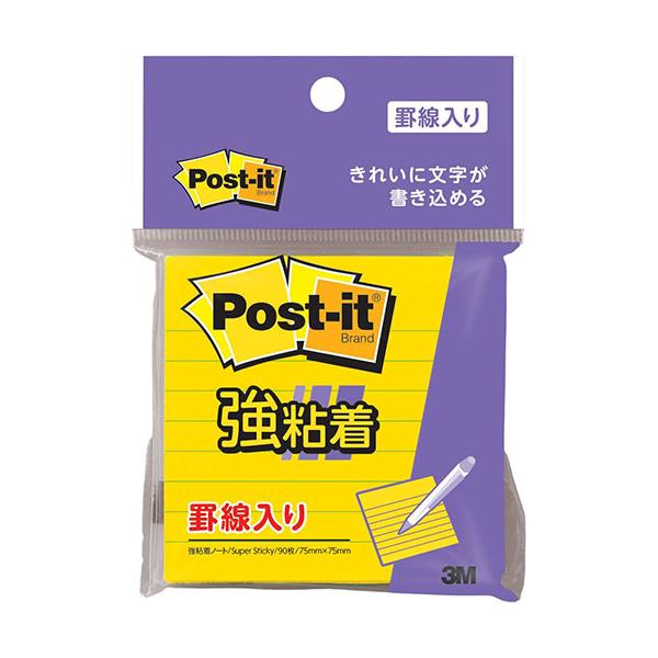 ポストイット 強粘着ノート 罫線入