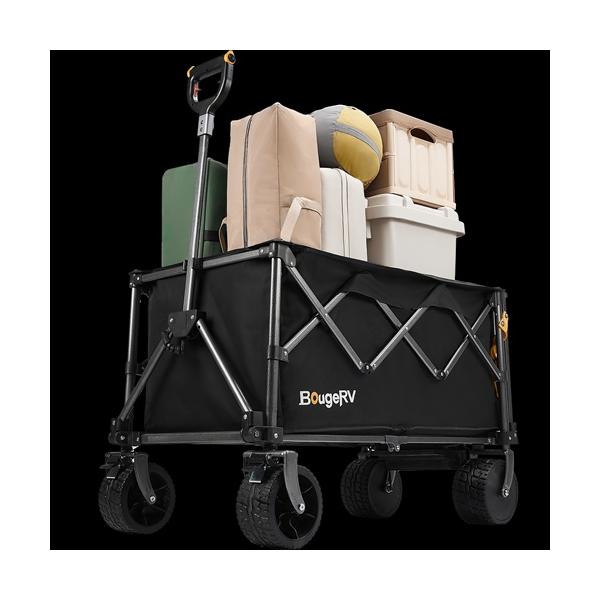 電動キャリーワゴン BougeRV 楽GoWagon2（EVX002J）アウトドア・作業・防災まで幅広く使える、耐荷重200kgの電動キャリーワゴン。重い荷物の運搬を電動アシスト（前進・後退）でサポートし、体への負担を大幅に軽減します。
