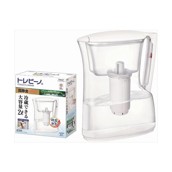 ●料理にも便利な大容量たっぷり大容量2L。冷蔵庫のドアポケットに収まるスリム設計。にぎりやすい取っ手で持ちやすく、注ぎやすい！●カートリッジ交換目安表示付取っ手の中スライダーでカートリッジ交換時期を設定。交換時期がひと目でわかります。