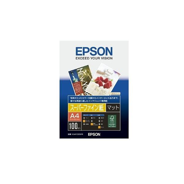 メーカー名:エプソン EPSON<br />型式:KA4100SFR<br />JAN:4988617017610<br />内容:スーパーファイン紙/A4/100枚<br />適合機種：CC...