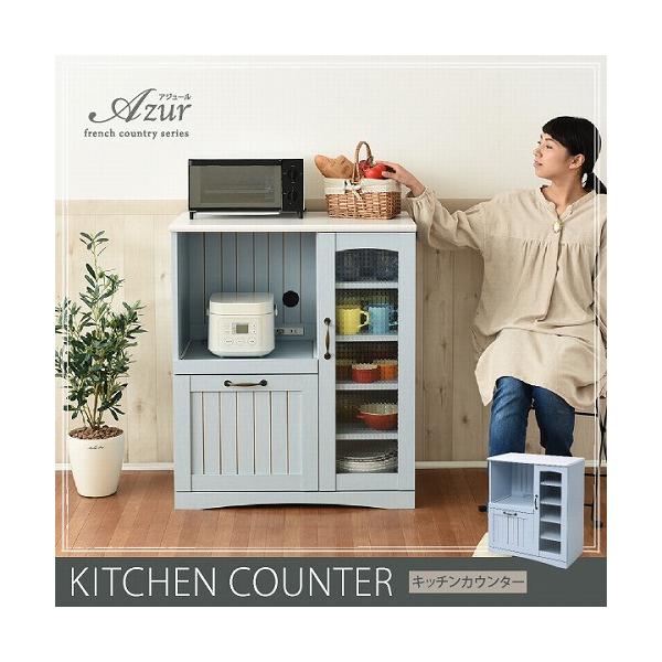 ■商品説明 バイカラーで魅せるフレンチカントリースタイルのキッチンカウンター。コンパクトサイズなので一人暮らしにも最適。スライド棚のついたスペースは2口コンセント付で、炊飯器やポットなど調理家電の収納に最適。深めの引出はペットボトルの収納も...