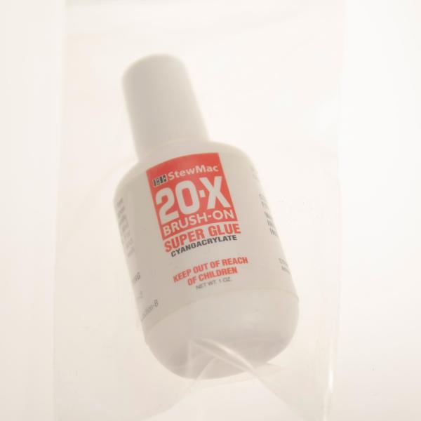 StewMac Super Glue スーパーグルー　接着剤です。20X 刷毛で塗る　BRUSH ON タイプです。未開封（チャック付きの袋のため、厳密には封はされていませんが、当店では開封していません）