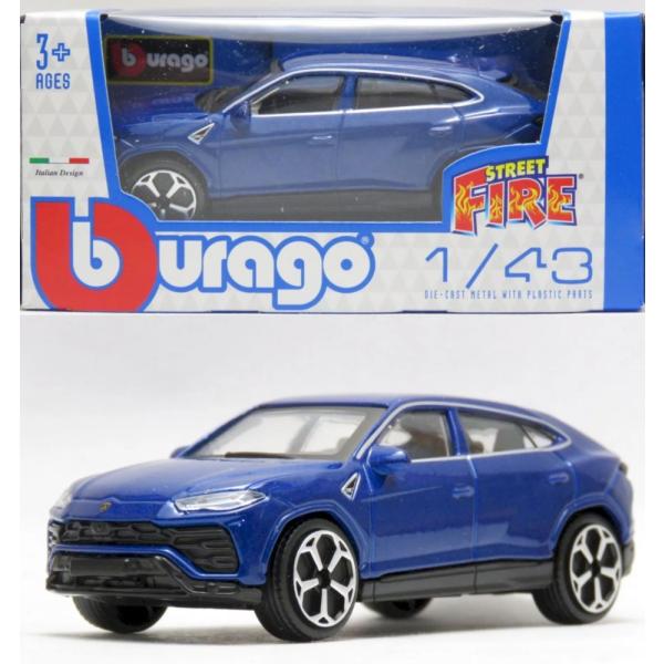 「商品情報」BU - LAMBORGHINI - 1/43 - URUS 2018「主な仕様」イタリア名門おもちゃメーカーBburago製 ダイキャストカー材質:ダイキャストメタル プラスチックパーツ 合成ゴムライセンス商品 カラー：ブルー...
