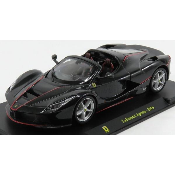 「商品情報」ミニカー 1/24 フェラーリ ラフェラーリ アペルタ Ferrari LaFerrari Aperta 2016 ケース付き (ブラックメタリック)「主な仕様」ダイキャスト製サイズ：1/24カラー：ブラックエンジンルーム開閉モ...