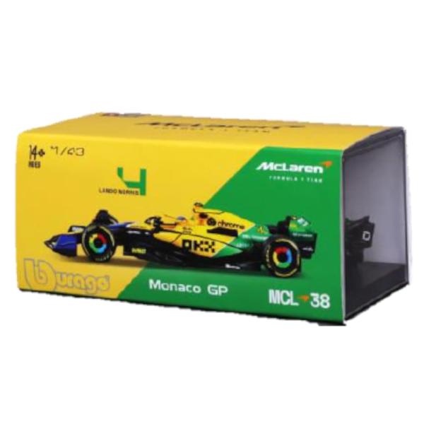 「商品情報」ブラーゴ F1 ミニカー マクラーレン MCL38 セナ追悼カラー ランド・ノリス 2024 完成品 18-38215 Senna (#4) シグネチャー シリーズ「主な仕様」Bburago（ブラーゴ）1/43スケール　シグネチ...