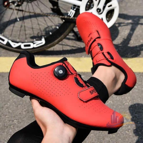 ビンディングシューズメンズサイクルシューズ自転車シューズSPD/SPD-SL両対応ロッククリート通気性マウンテンバイクシューズロードバイクシュ?ズ