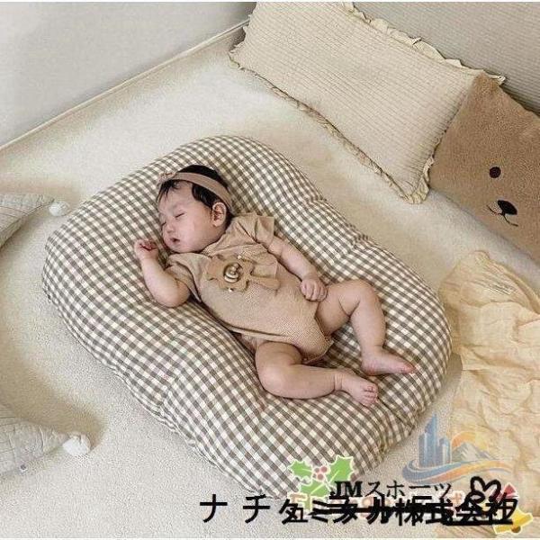 適用年齢：0~18ヶ月 ＊衛生的な圧縮パック梱包されています。取り外し可能?　寝返りもしやすく赤ちゃんがゆったり過ごせます。60℃赤ちゃんを保護してくれ、ママも赤ちゃんも一緒に安心して寝られます。出産祝い ベビーベッド ベビークッション ベ...
