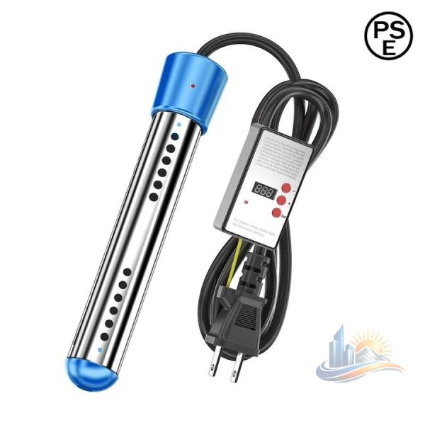高速暖房 110V 1500Wの電力で5ガロンの水を数分で暖めることができます。ヒーターを挿入する前に、ヒーターが完全に水に浸っていることを確認してから、使いやすい電源を接続してください。安全で便利 湯沸しヒーターには自動シャットダウン機能...