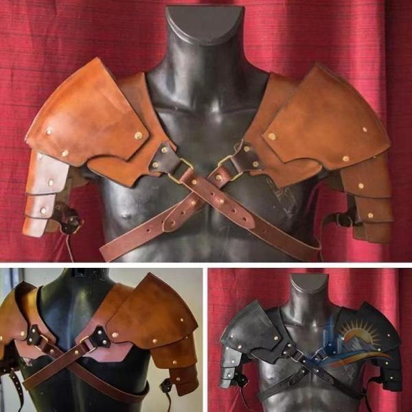 サイズ フリーサイズ 推奨身長 約140?200cm 推奨体重 50kg以上、素材 PUレザー セット内容 肩パット×2個(両肩)※本製品は大きめになります。細身過ぎるとズレ落ちる可能性があります。サイズ調整を工夫して頂けたら問題なく装備可...