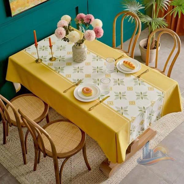 ??【サイズ】：長方形のテーブルクロスのサイズは140x140cm（55x55inch）です。長方形のテーブルに100x90cmフィットします。好きなサイズにカットすることもできます。??【カットテーブル可能】：小さなテーブルに合わせて、テ...