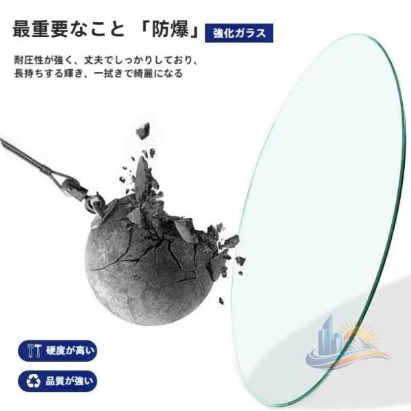 超耐荷重：100KGの重さに耐えることができ、強い耐荷重があり、安全で安心です。安全で耐久性のある材料：8mmの厚さの強化ガラス、十分に強く、安定した耐熱性、耐衝撃性は通常のガラスの5倍以上、安全で信頼性が高く、滑らかな表面、メンテナンスと...