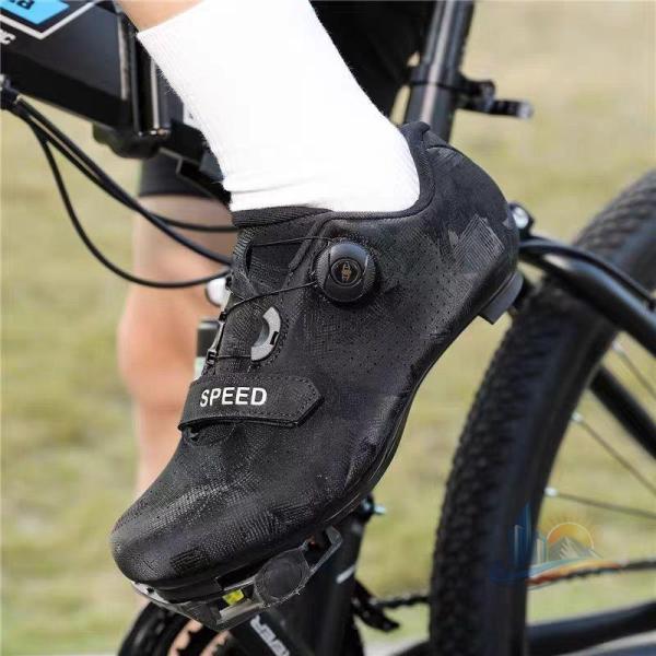 ビンディングシューズメンズサイクルシューズ自転車シューズSPD/SPD-SL両対応ロッククリート通気性マウンテンバイクシューズロードバイクシュ?ズ