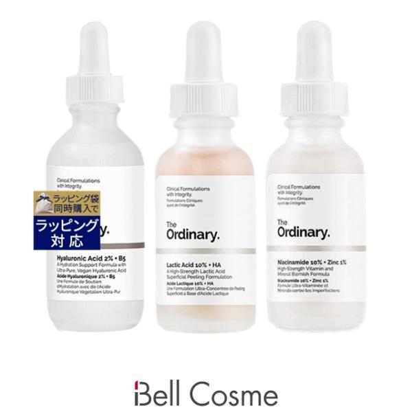 ◇ブランド：ジ オーディナリー The Ordinary ◇商品名：ヒアルロン酸2%+ビタミンB5 60ml と乳酸10％+ヒアルロン酸 30ml とナイアシンアミド 10% + 亜鉛 1% 60ml のセット Hyaluronic Aci...