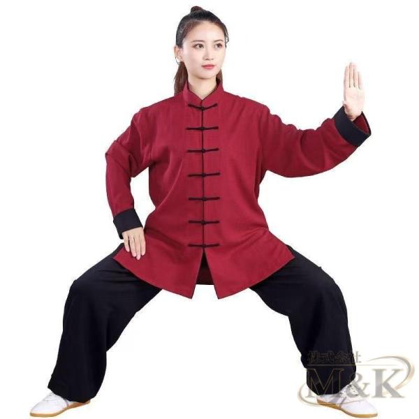 太極拳ウェア メンズ￥/レディース 太極拳服 セットアップ 表演服 練習着 カンフー服 演武用服 拳法 太極拳 上下セット 男女兼用 7色 秋 冬